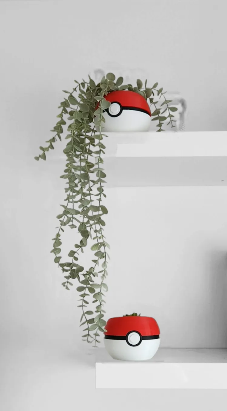 pokeball plant pot - Free 3D Print Model - MakerWorld