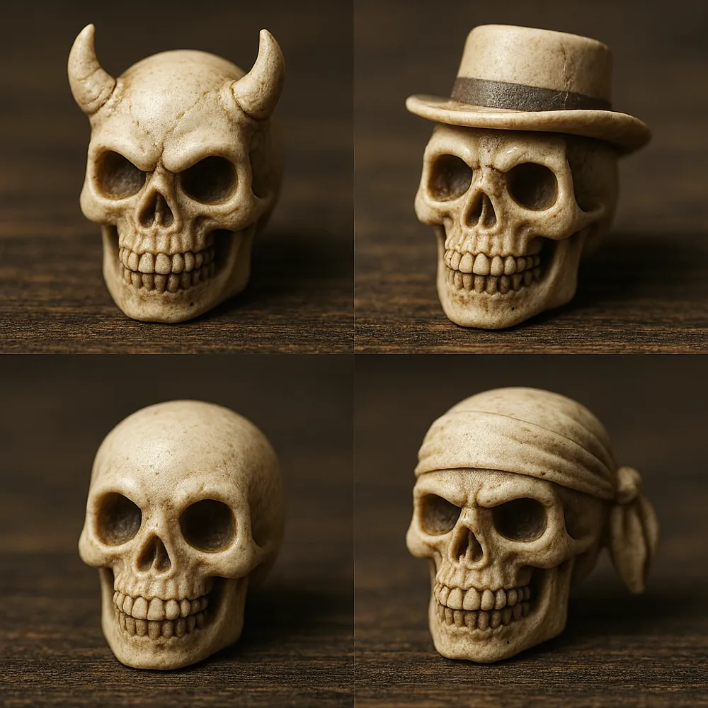 Mini-Skulls with Character – small, cheeky, Halloween by B.Doom 3D DN ...