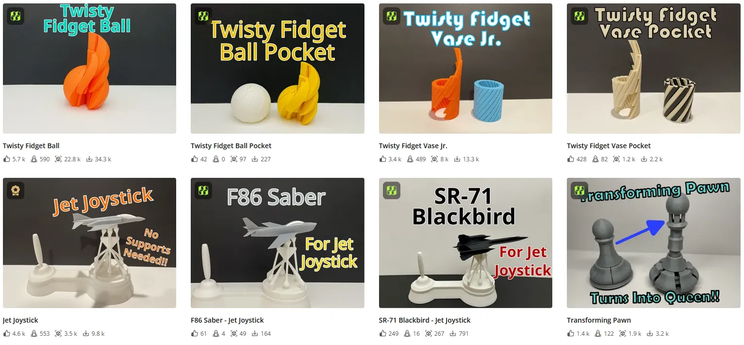 Jet Joystick - Free 3D Print Model - MakerWorld