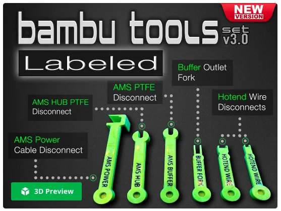 Bambu Tools - Bambu Lab Tool Set -Disconnect Tools - Free 3D Print ...