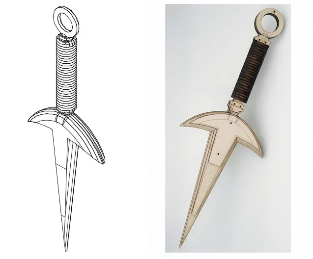 Flying Thunder God Kunai Fourth Hokage Minato Namikaze Weapon Ninja ...