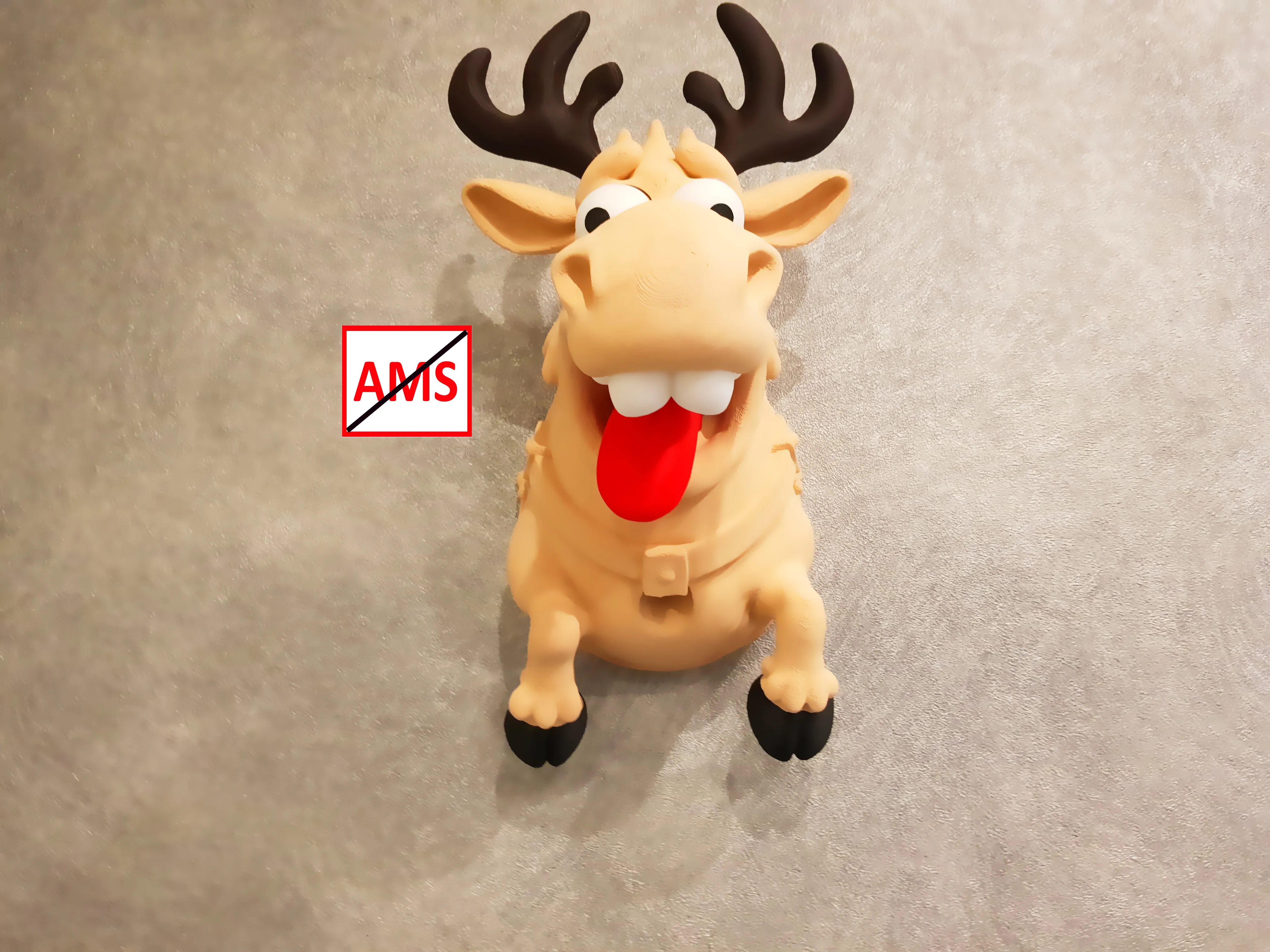 Large Flying Rudolph with Rope Stand no AMS ! - Free 3D Print Model ...