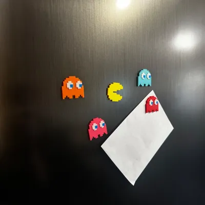 Retro Pac-Man & Ghosts Fridge Magnets by LA 3D MakerWorld: Download ...