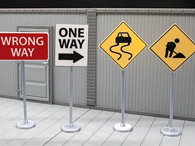 Miniature Road Signs for diorama | Collection - MakerWorld
