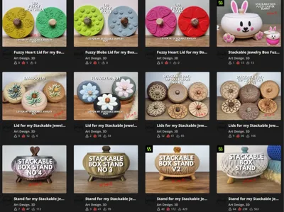 Stackable Jewel Box - Lid & Base | Collection - MakerWorld: Download ...