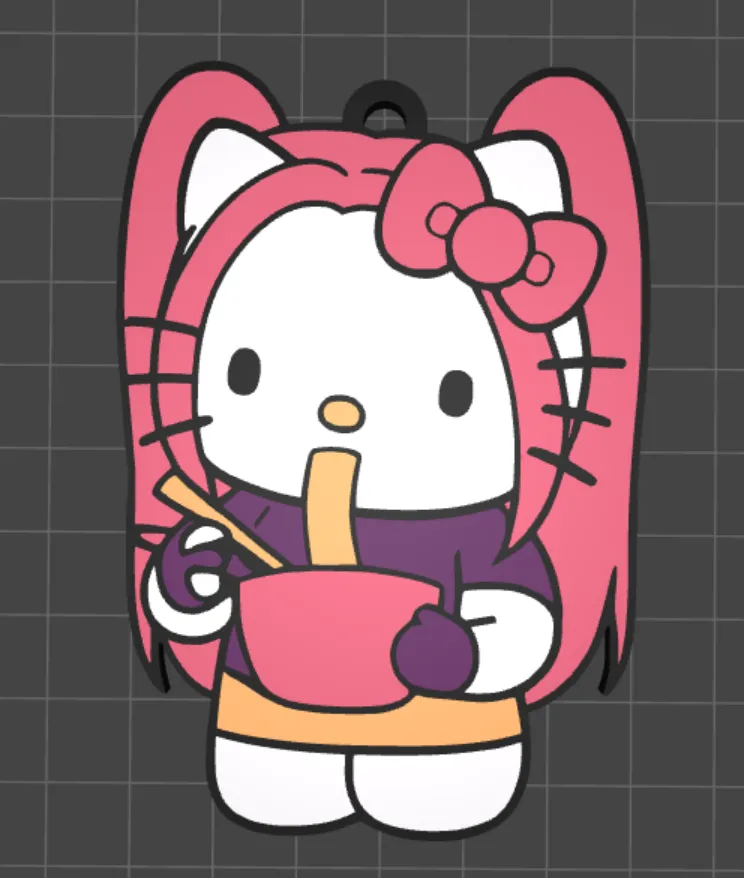 Llavero Mira x Hello Kitty Demon Hunters Huntrix - Free 3D Print Model ...