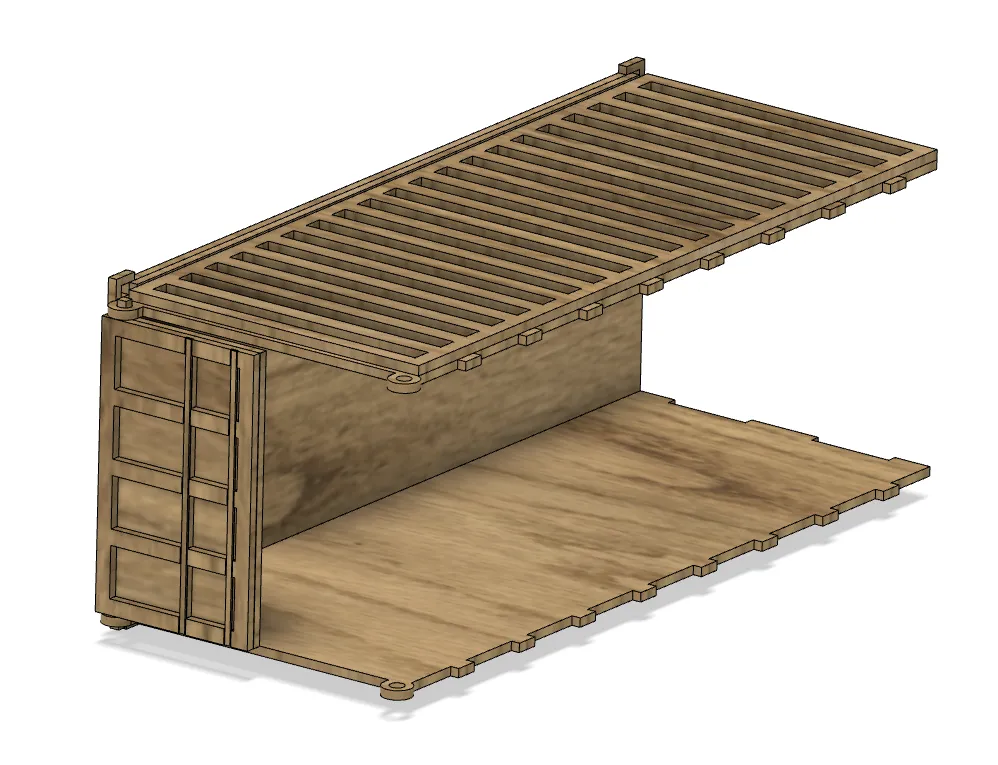 Shipping container - laser-cut by NR Workshop MakerWorld: Download Free ...