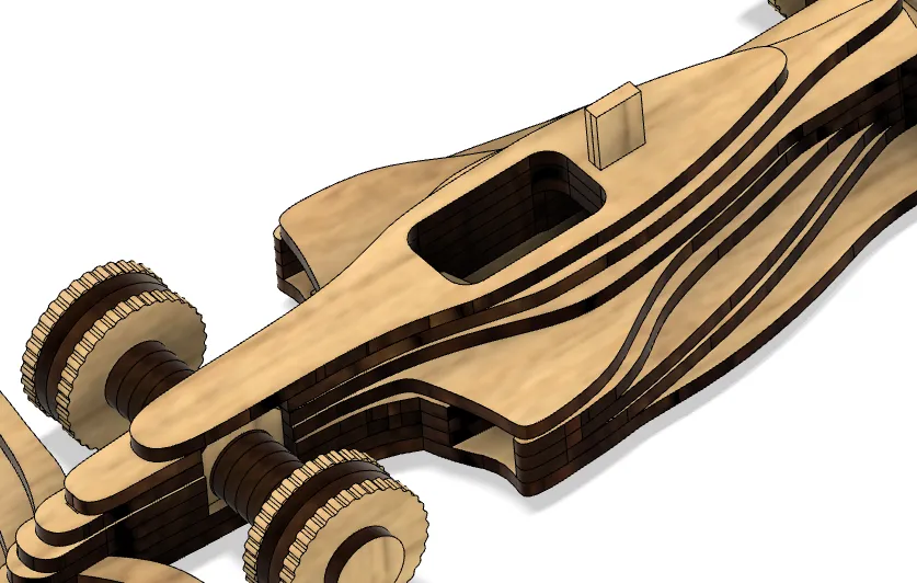 Fully lasered Formula 1 Car, Rubber band Powered! - Free 3D Print Model ...