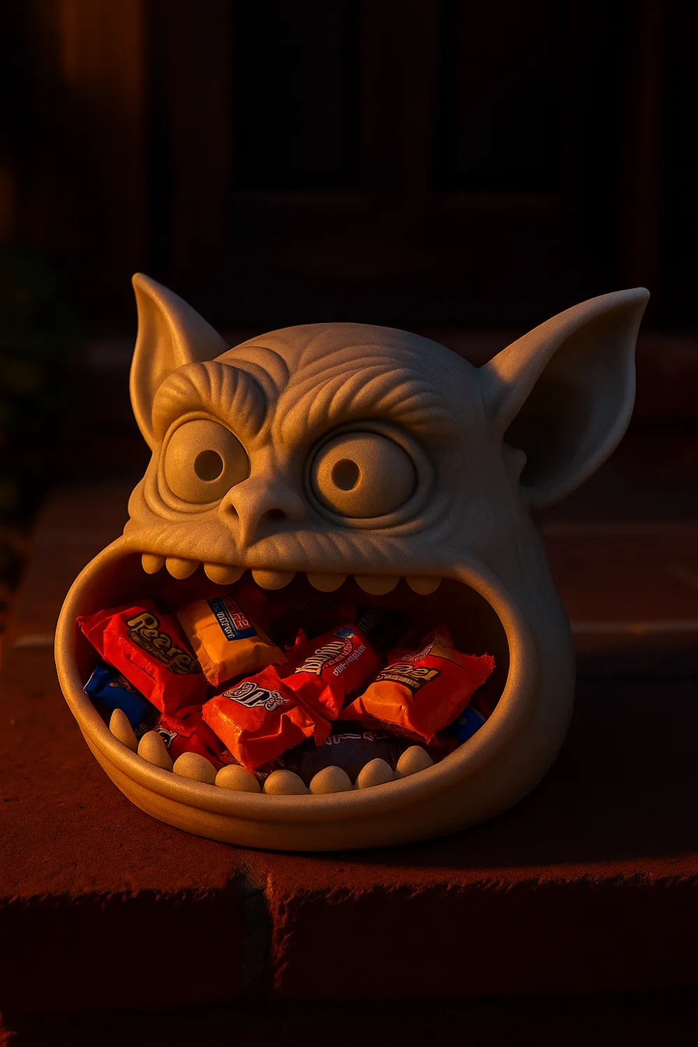 Spooky Goblin Candy Bowl Halloween Treat Holder by TheHexArtist ...