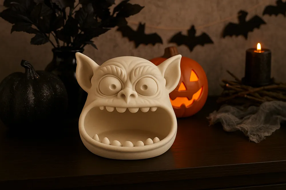 Spooky Goblin Candy Bowl Halloween Treat Holder by TheHexArtist ...