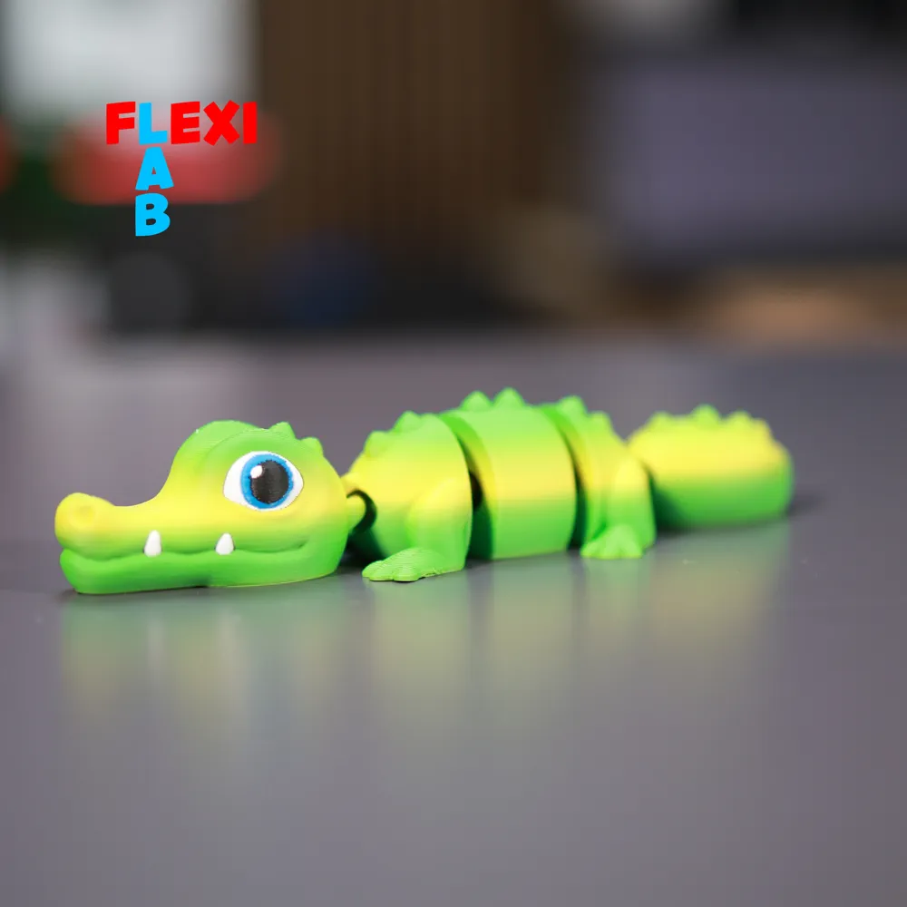 Flexi Crocodile Mini Tiny Articulated Toy by FlexiLAB MakerWorld: Download Free 3D Models