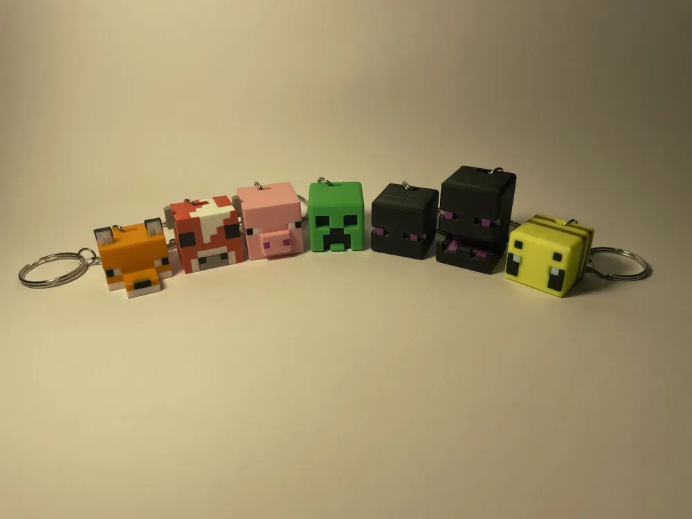 Minecraft Creeper Keychain by T MakerWorld: Download Free 3D Models