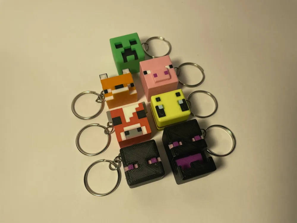 Minecraft Creeper Keychain by T MakerWorld: Download Free 3D Models
