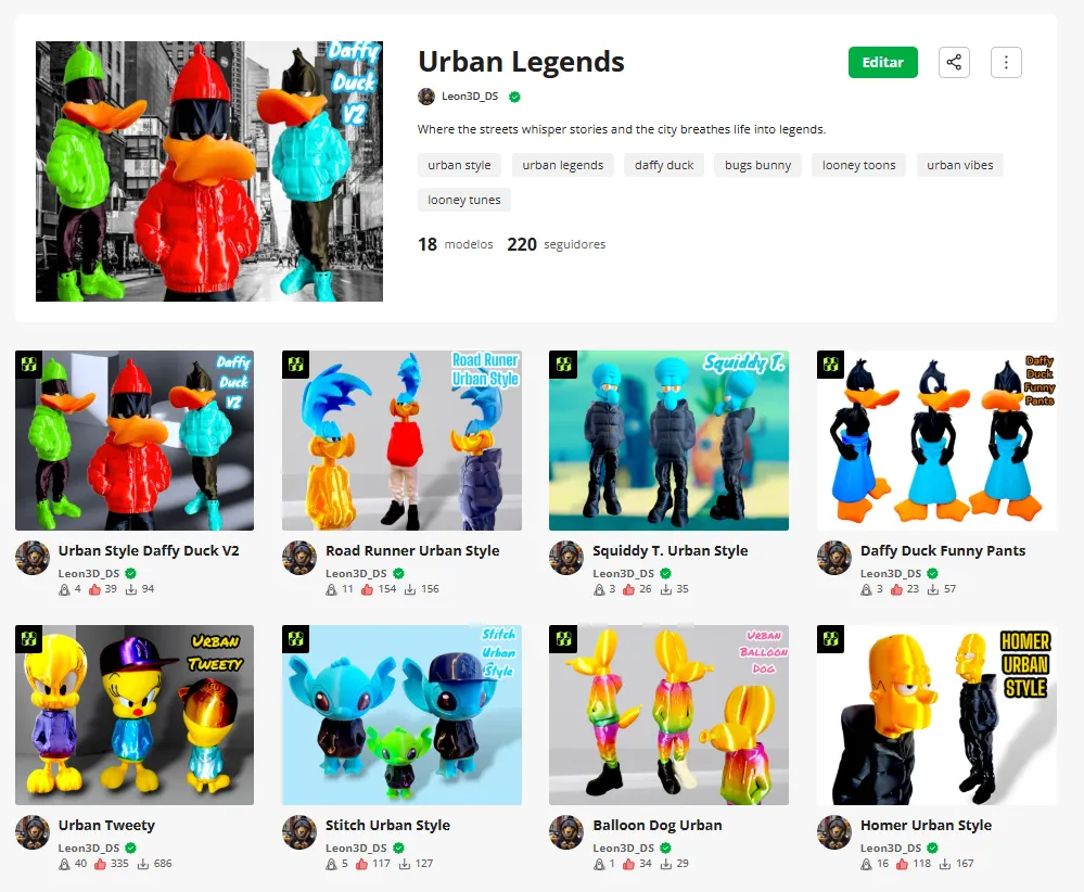 Urban Style Daffy Duck Articulated by Leon3D_DS MakerWorld: Download Free 3D Models