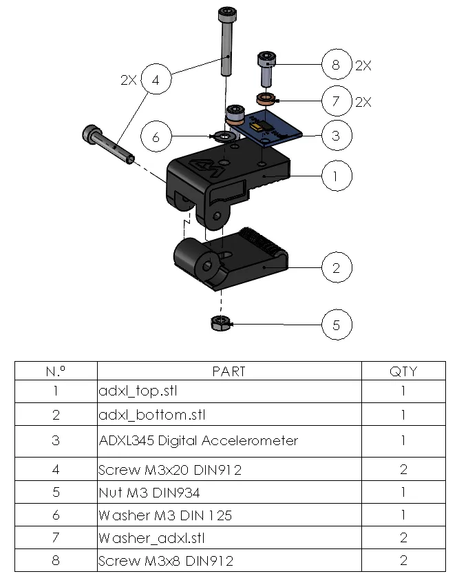 ADXL 345 Bed Clamp by LMaker - MakerWorld